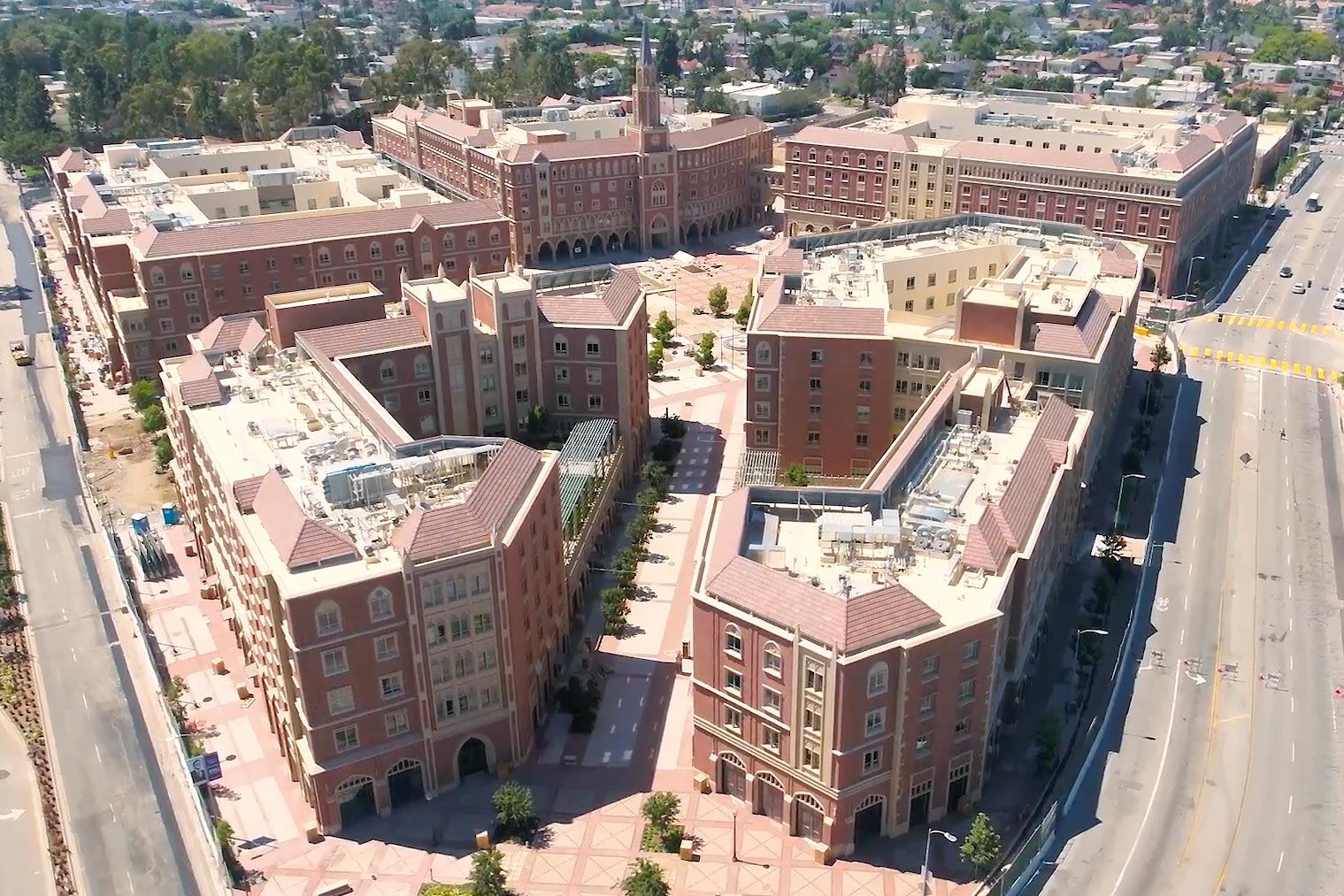 Drone video shows USC Village is ready for the finishing touches - USC ...
