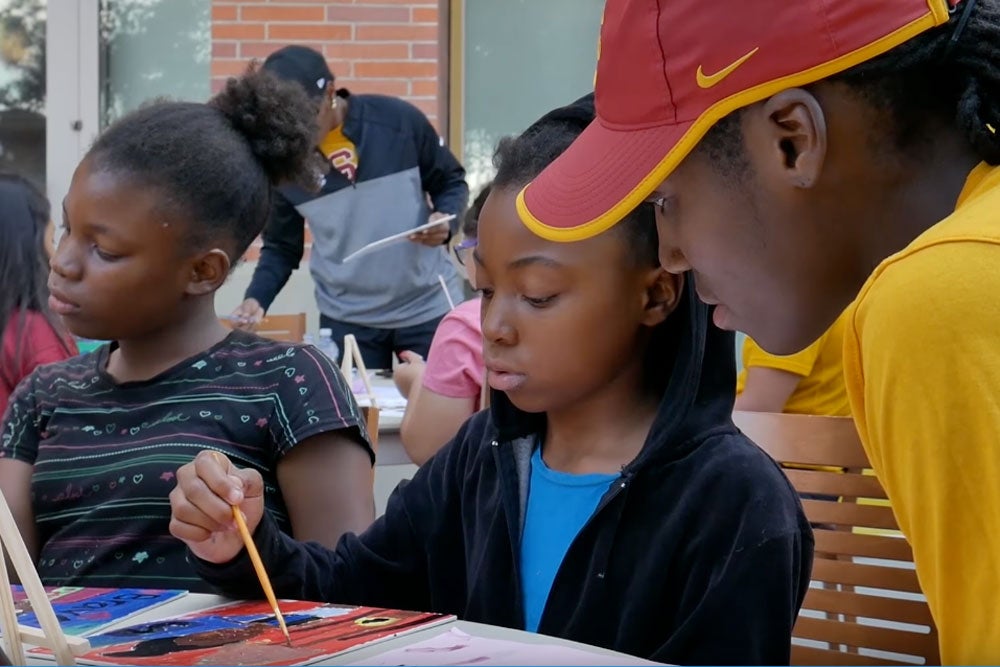 USC women's basketball takes lead on community service